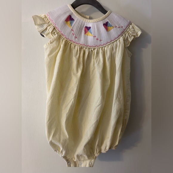 Stitchy Fish | One Pieces | Stitchy Fish 2t Yellow Seersucker Smocked ...